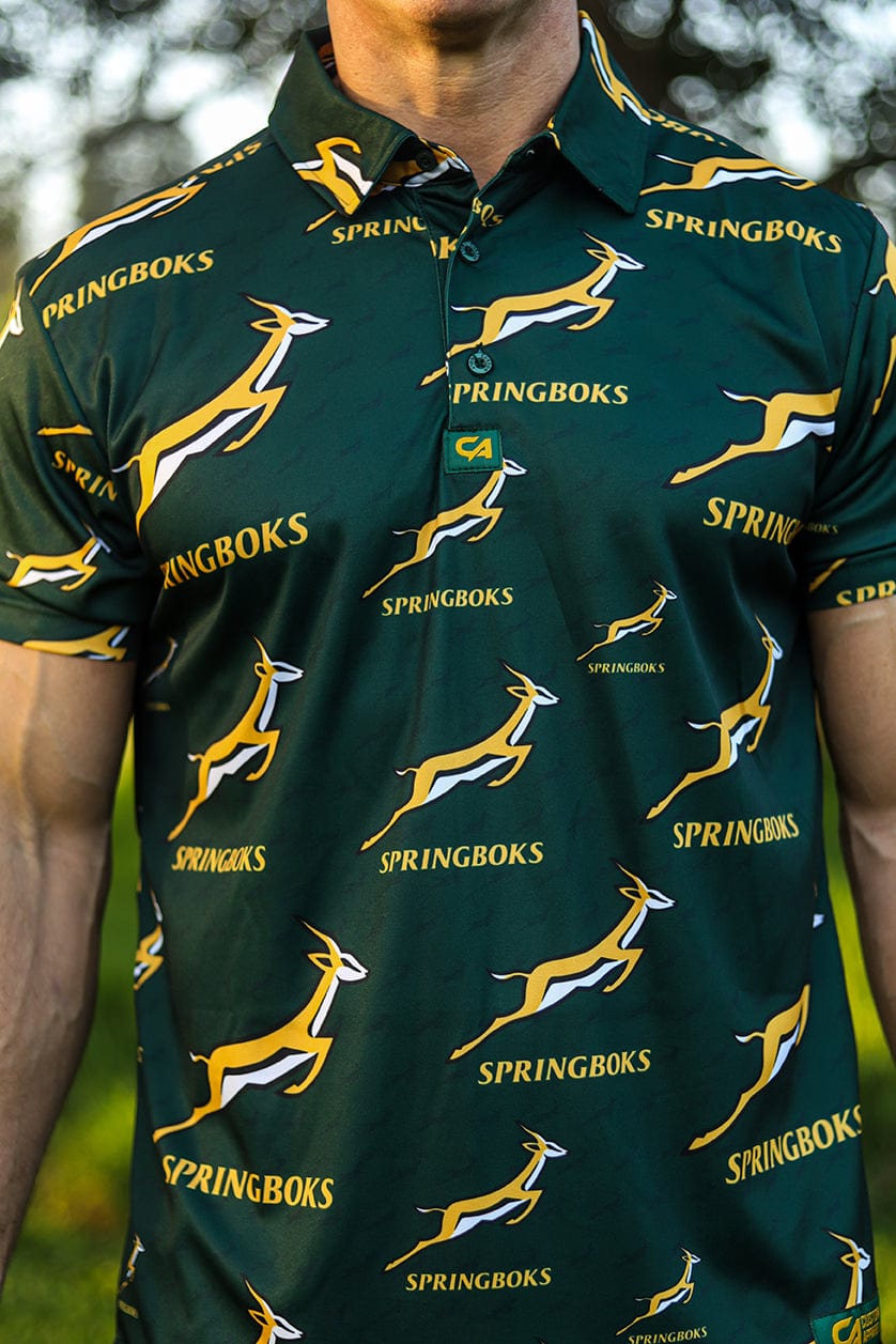 CA Springbok Golf Shirt | Green Bokke – Custom Apparel