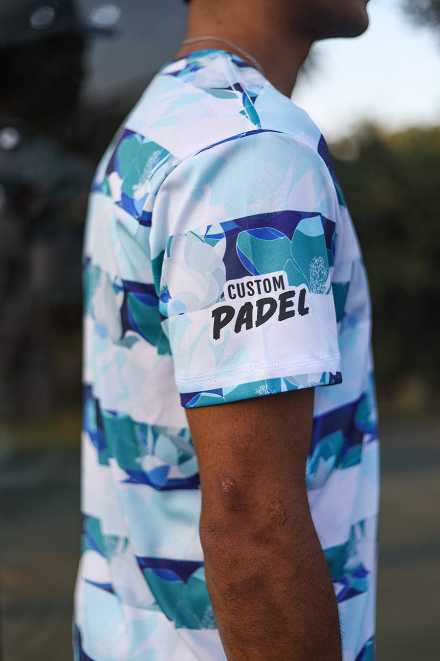 CA Padel Shirt | Striped Floral – Custom Apparel