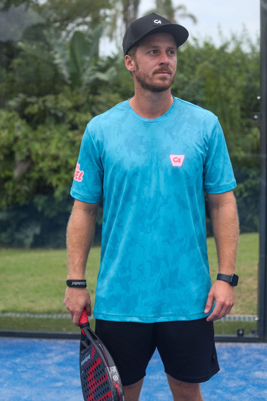 CA Padel Shirt | Turquoise Camo – Custom Apparel