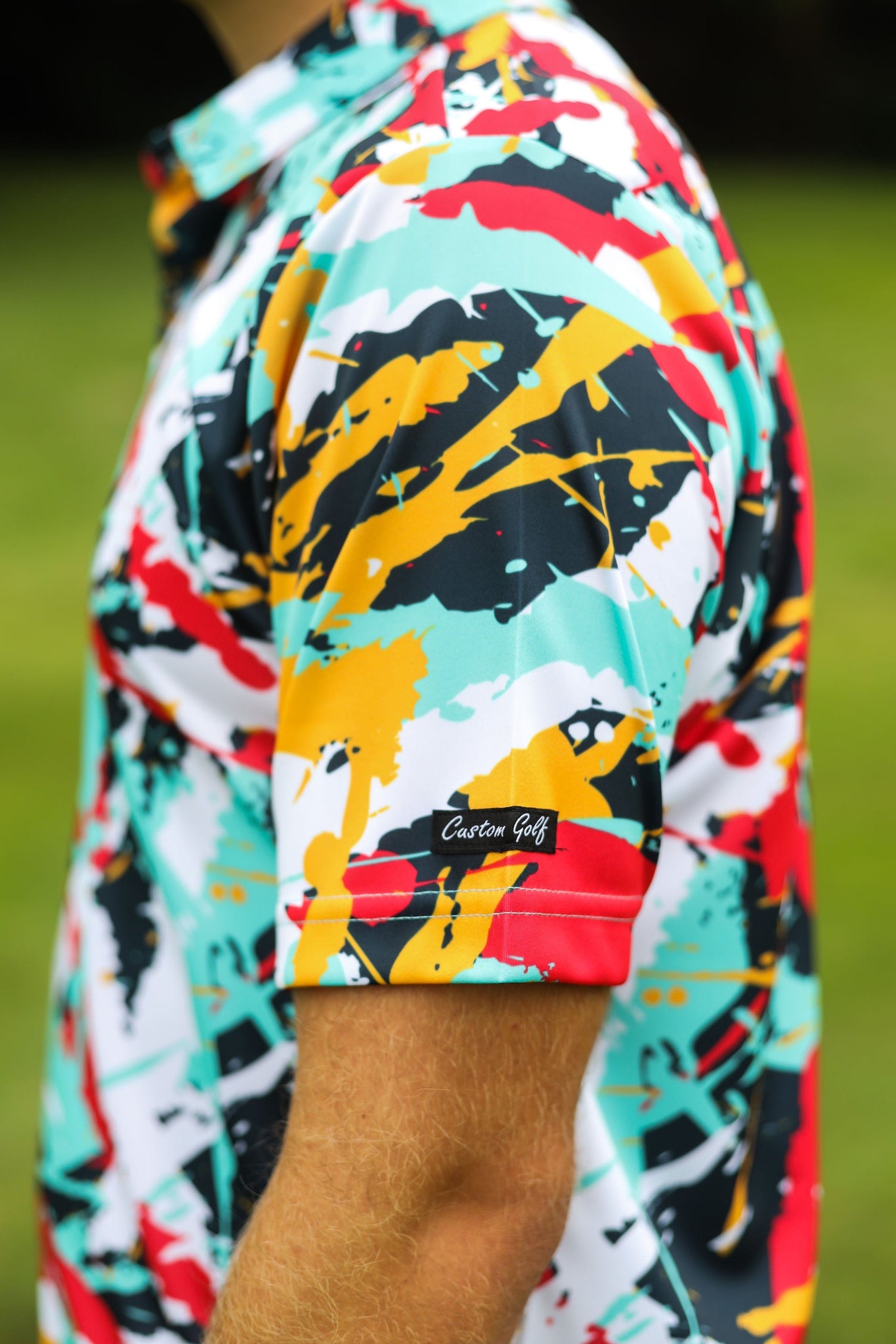 CA Funky Golf Shirt | Splashes & Smudges – Custom Apparel
